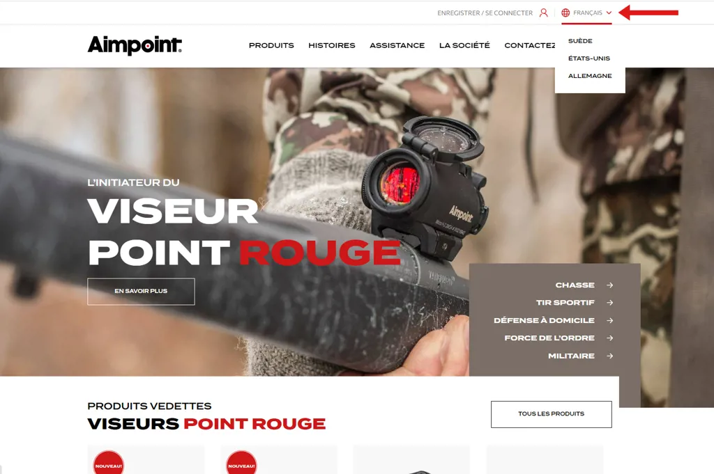 The Aimpoint global website is now multilingual | Aimpoint