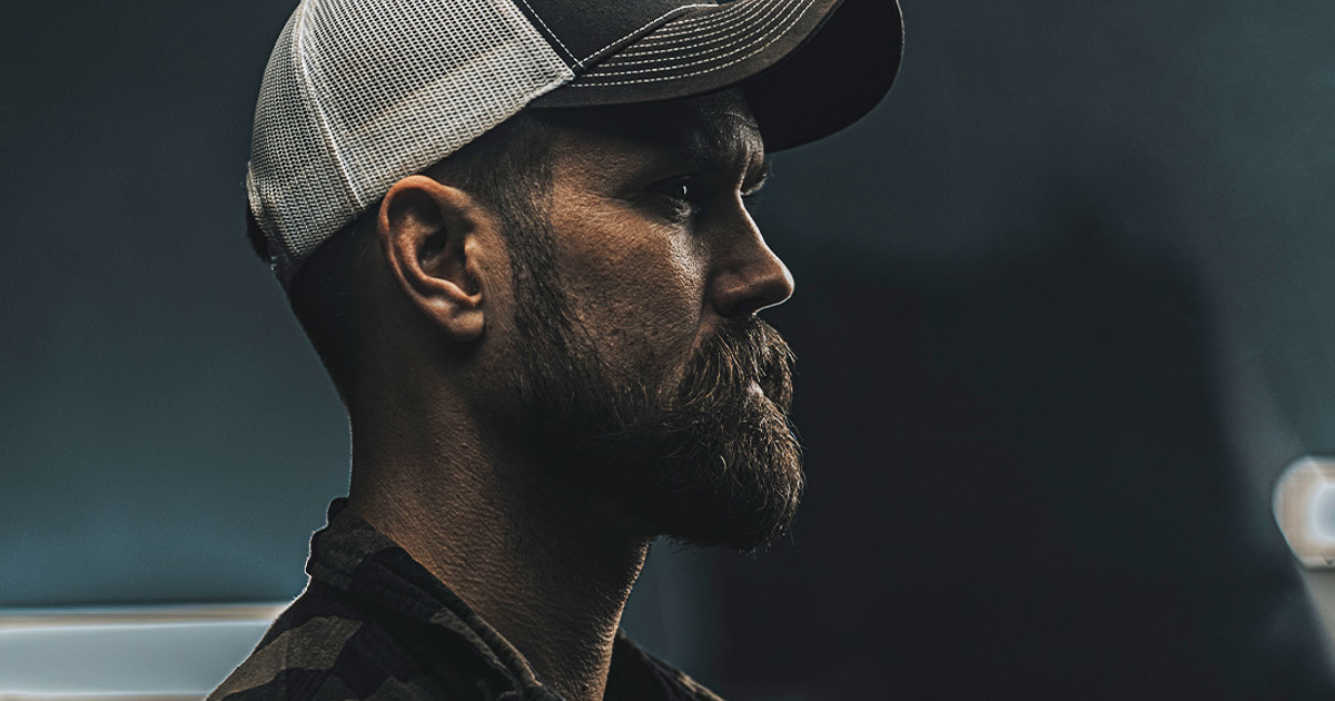 Aimpoint® Cap - Black / White Richardson - Trucker hat with embroidered ...