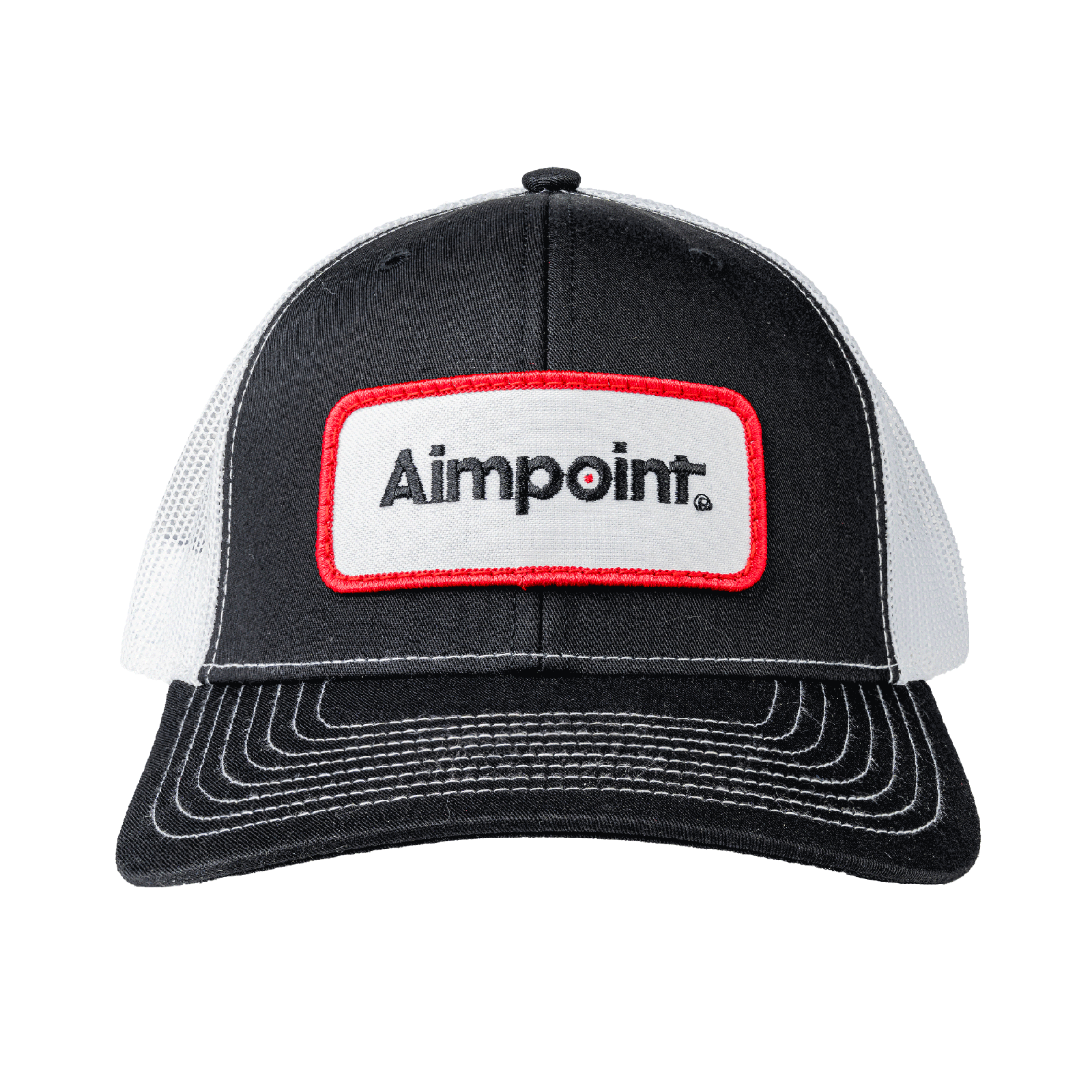 Aimpoint® Cap - Black / White Richardson - Trucker hat with embroidered ...
